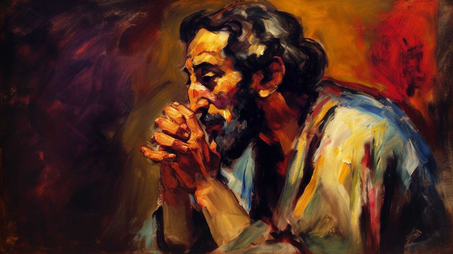 Jewish Man Praying Painting